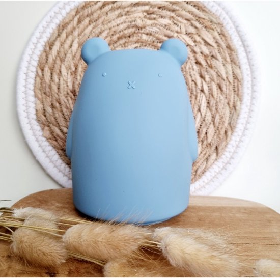 Siliconen spaarpot beer - blauw - siliconen - baby - peuter - speelgoed ...
