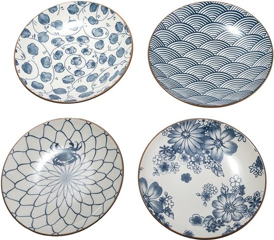lachineuse 4 Aziatische borden, traditioneel Japans design | bol