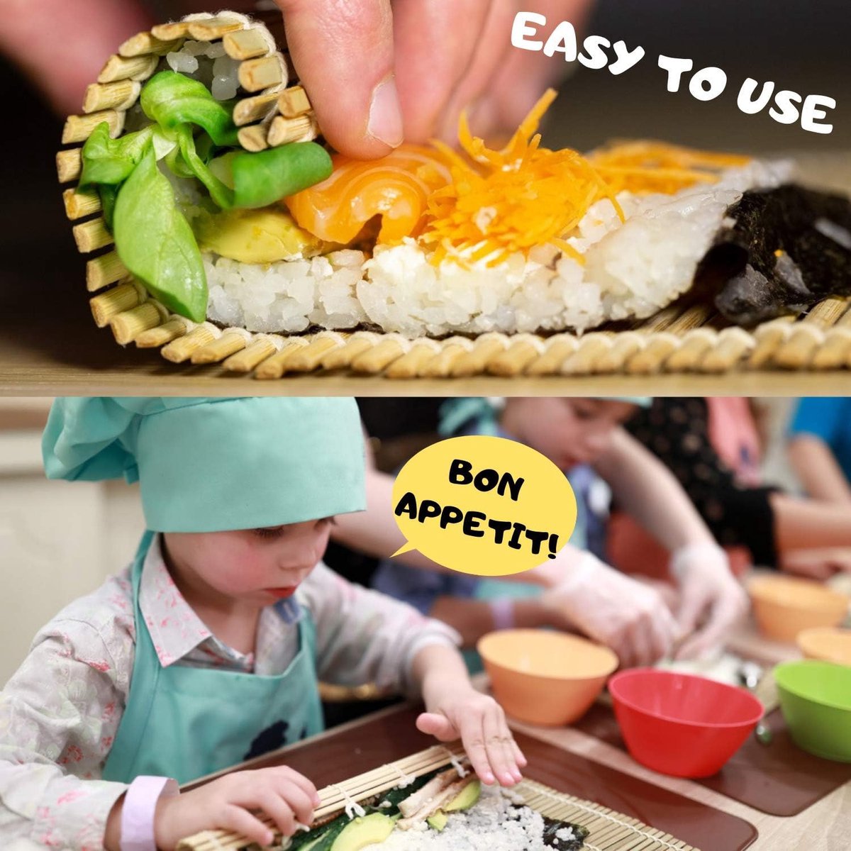 Sushi Making Kit - Beginners Sushi Maker Set met Bamboe Rolling Mat - Maak je eigen... | bol.