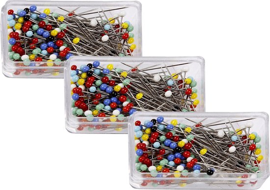 Kopspelden/naaispelden - 600x - 31 mm - gekleurd - hobby steekspelden | bol