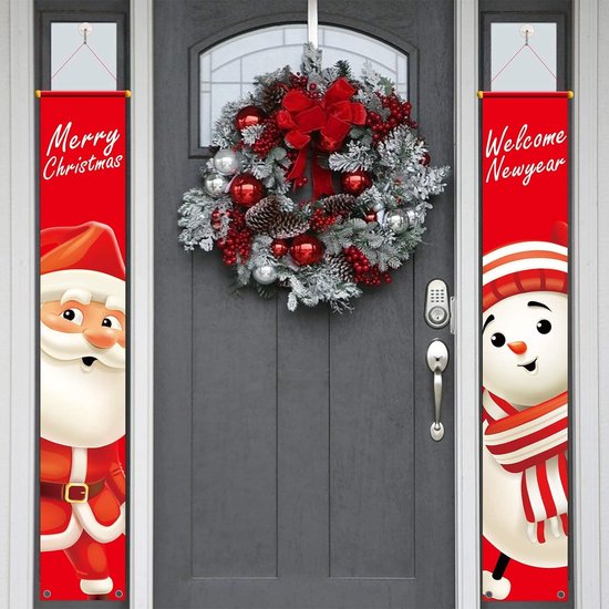 Kerstbanner, Amerikaanse kerstdecoratie, banner, kerstman, Merry ...