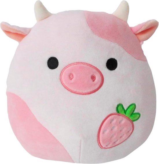 Klikkopers® - Kawaii knuffel - 18 cm tot 22 cm - Roze Koe Knuffel met ...