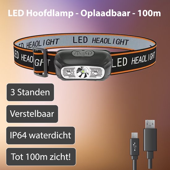 LED Hoofdlamp | Handsfree Hoofdlamp | Oplaadbaar | Outdoor LED Hoofdlamp |... | bol