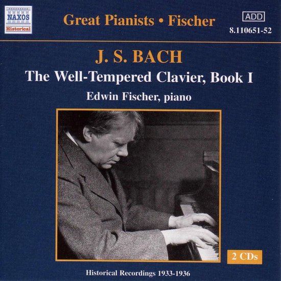 Edwin Fischer - Well-Tempered Clavier, Book 1 (2 CD), Edwin Fischer ...