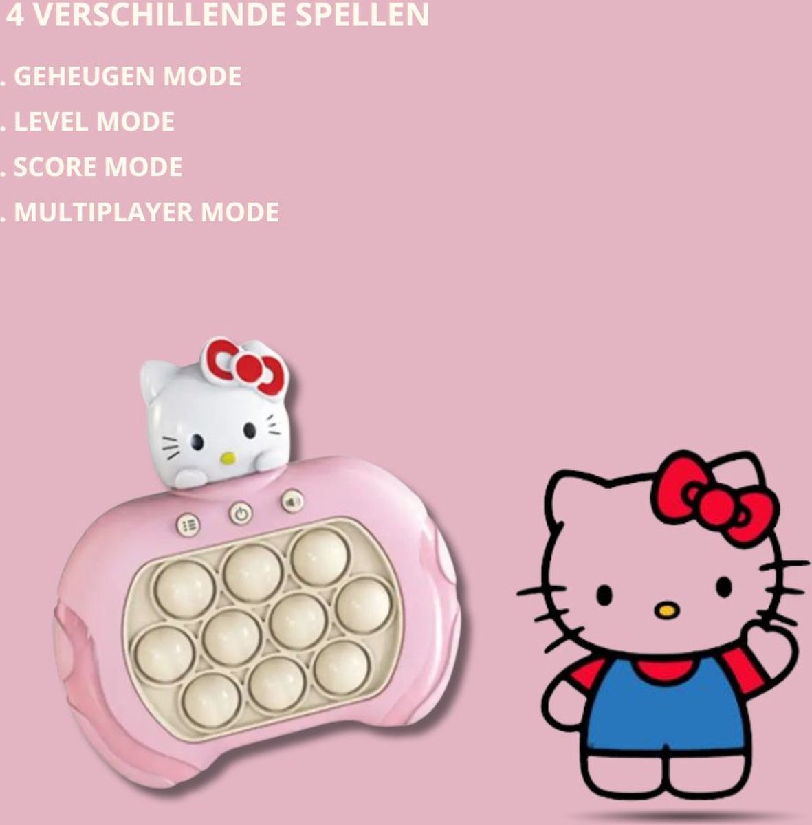 Pop It Fidget Toy - Hello Kitty - feestdagen-cadeautip-Quick Push Game ...
