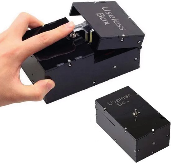 Useless box - Machine - Zwart - Dont touch box - Grappige cadeaus | bol