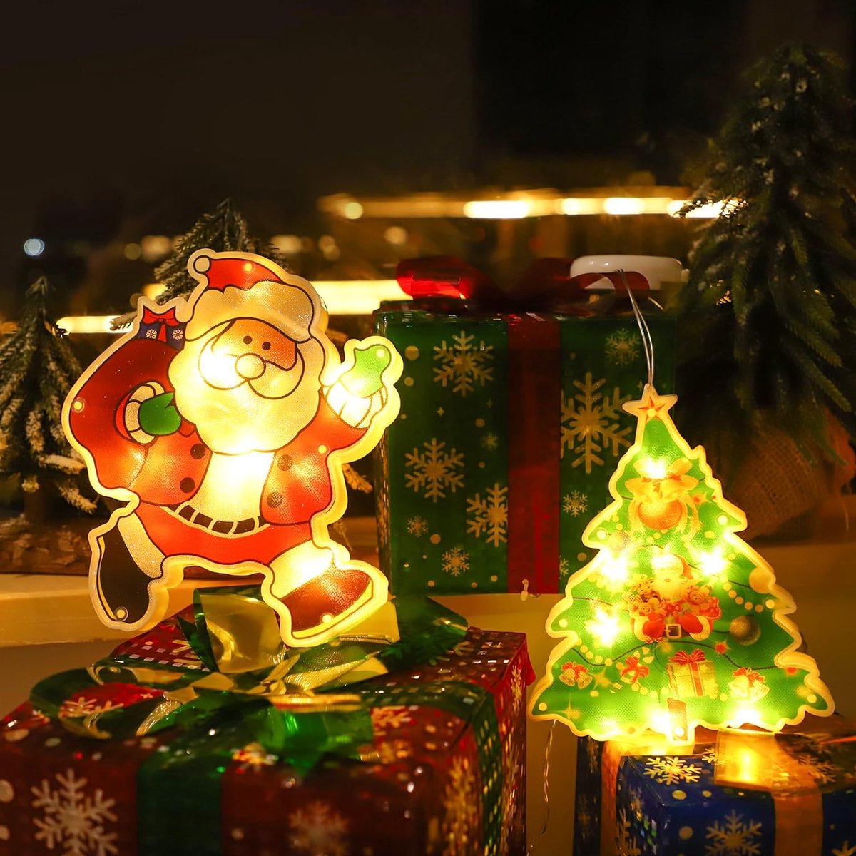 Kerstsale!!!LED kerstverlichting(Willekeurige 2 led-zuignappen set ...