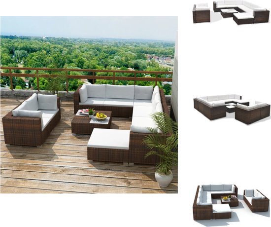 vidaXL Lounge Sets - Lounge Sets - Rotan Lounge Set - Tuin Banken - 10 ...