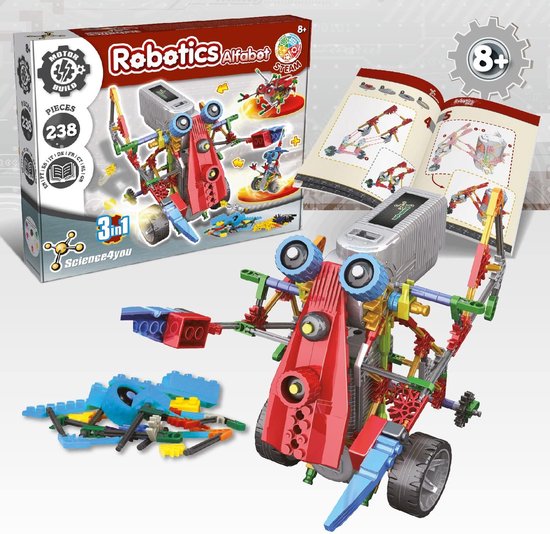 Science4you Robotics Alfabot - Experimenteerset - DIY 3 in 1 Robot Bouwpakket - STEM... | bol