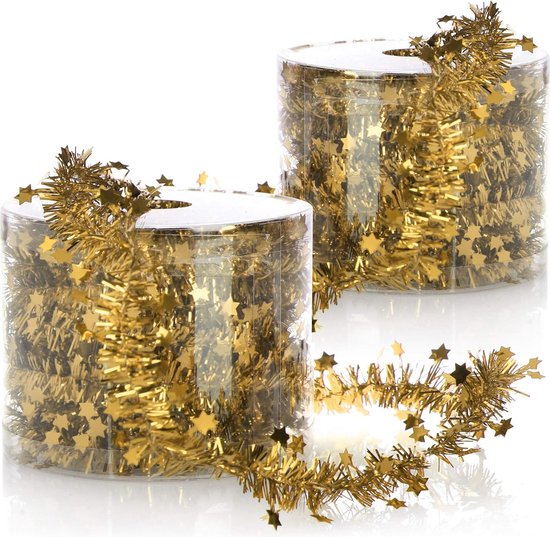 2x draadslinger met sterren - kerstslinger - kerstslinger voor ...