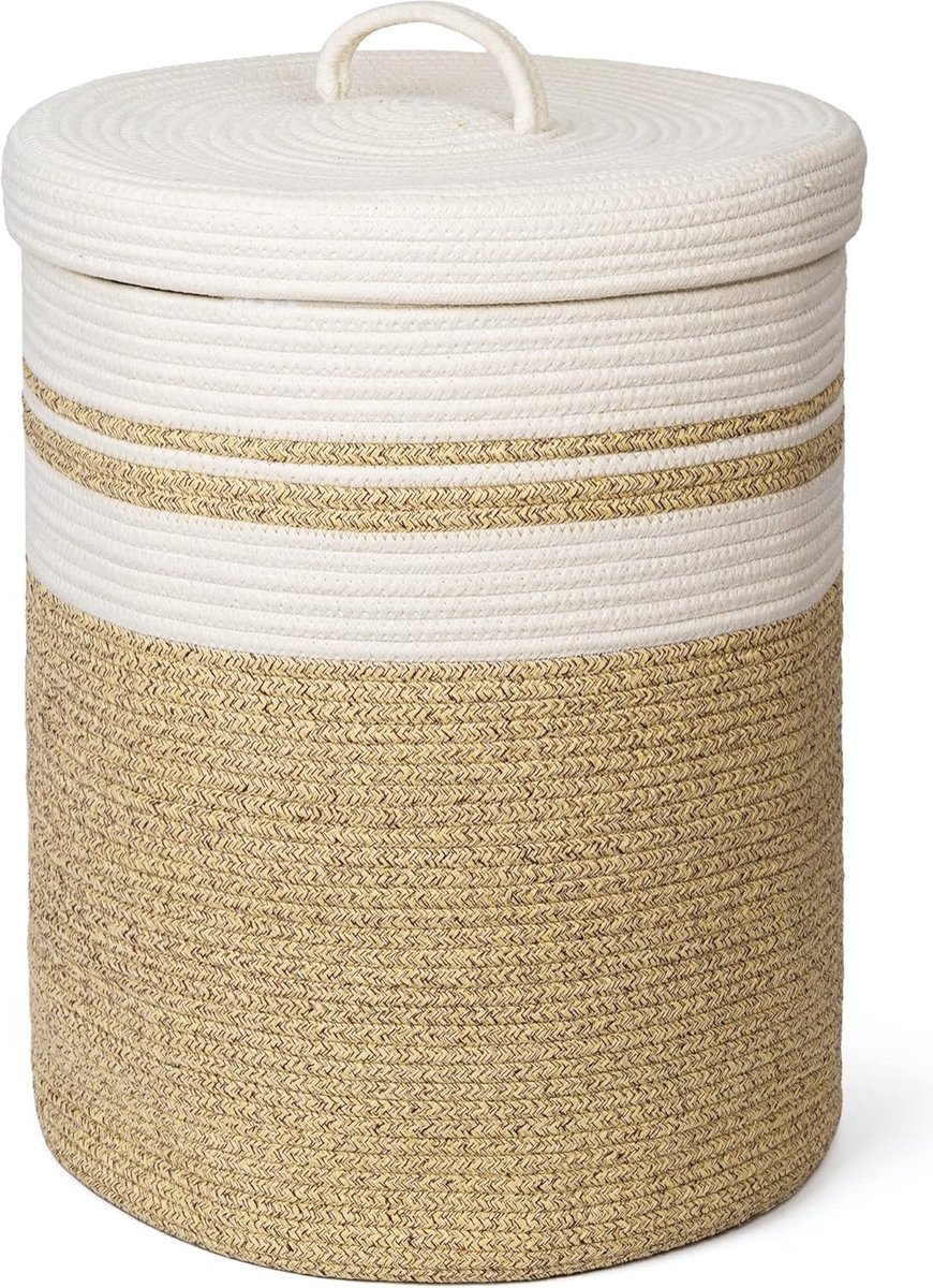 Wasmand met deksel Wasmand Opbergmand Gevlochten wasmanden Waszak ...