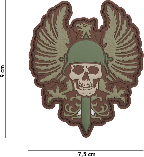 Embleem 3D PVC Spaanse skull multi | bol