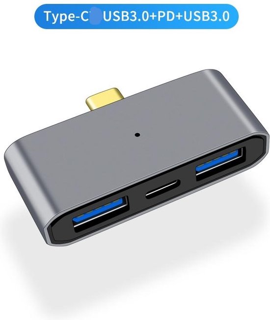 NÖRDIC USBC-HUB12 USB-A naar USB-C Hub - 1xUSB-C PD, 2xUSB-A 5Gbps ...