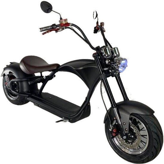 E-Wheels Enschede - E-chopper | Mat Zwart | M1P | Elektrische scooter ...