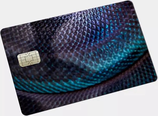 Pinpas Sticker Dierenhuid Blauw Grijze Slang - Kleine Chip | bol.com