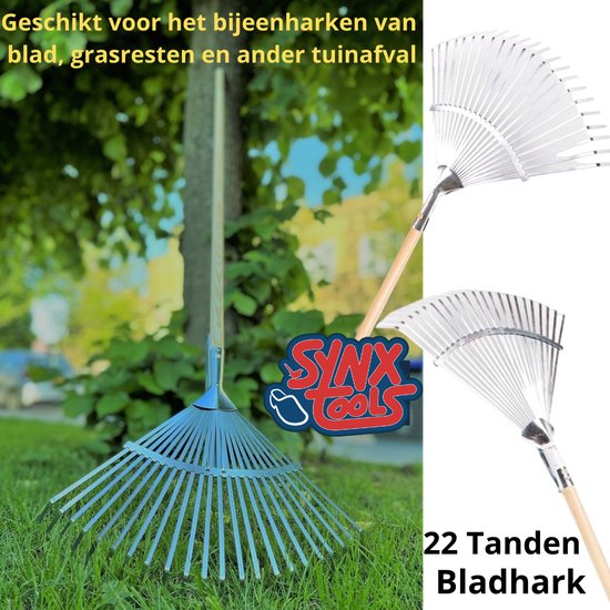 Synx Tools Bladhark 22 Tanden Metaal - Gazonhark - Bladhark - Harken ...