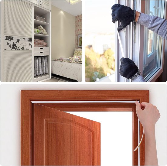 2 rollen schuimrubberen afdichtingstape, 6 mm (B) x 1,5 mm (T ...