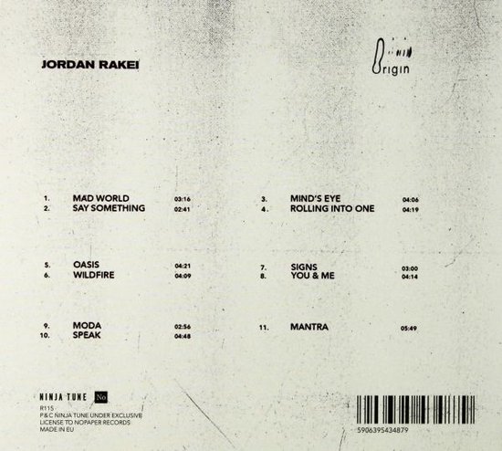 Rakei, Jordan: Origin [CD], Rakei | Muziek | bol