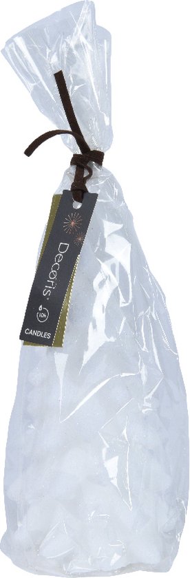 Kaars wax d9.5h20 cm wit kerst | bol