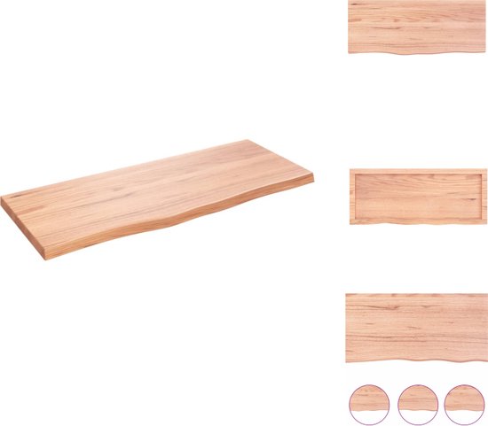 vidaXL Wandplank Eikenhout - Rustieke Stijl - 100 x 40 x 4 cm ...