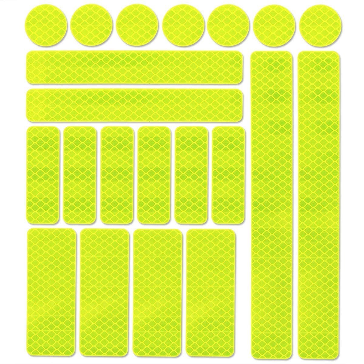 Reflecterende Veiligheids stickers Neon Geel - Reflectie tape voor in ...