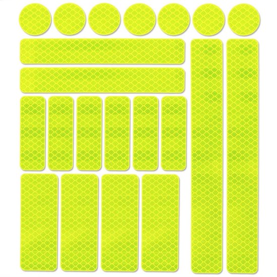Reflecterende Veiligheids stickers Neon Geel - Reflectie tape voor in ...