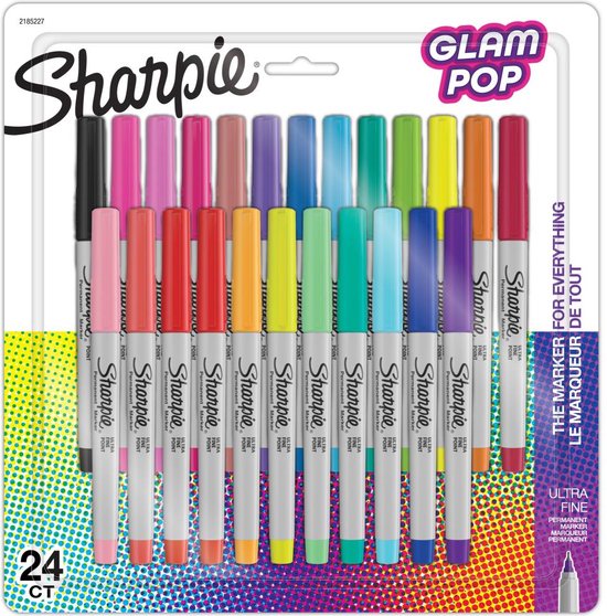 Sharpie - set van 25 permanent markers - glam pop - ultra fine ...