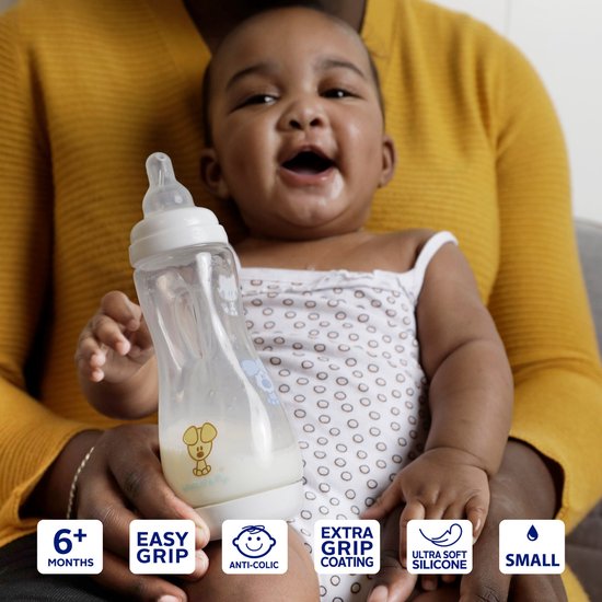 Difrax Handgreep Babyfles 240 ml Natural - Anti-Colic - Woezel & Pip ...