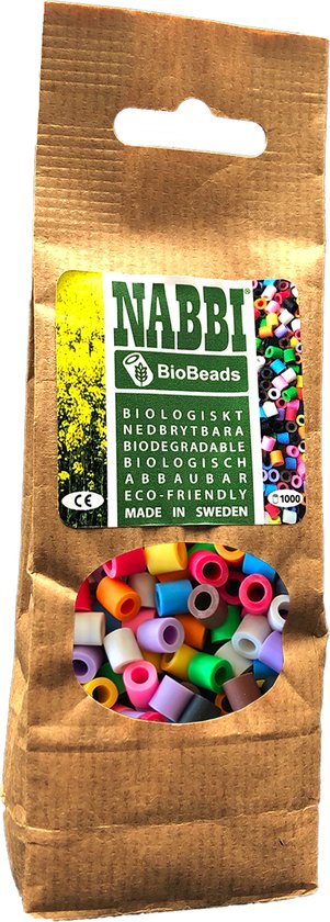BioBeads van NABBI, diverse kleuren, afm 5x5 mm, gatgrootte 2.5 mm, medium, 1000 stuk/... | bol