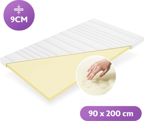 Densi - Topper - Topdek Matras - 90x200 - 9cm dik - Traagschuim - Nasa ...