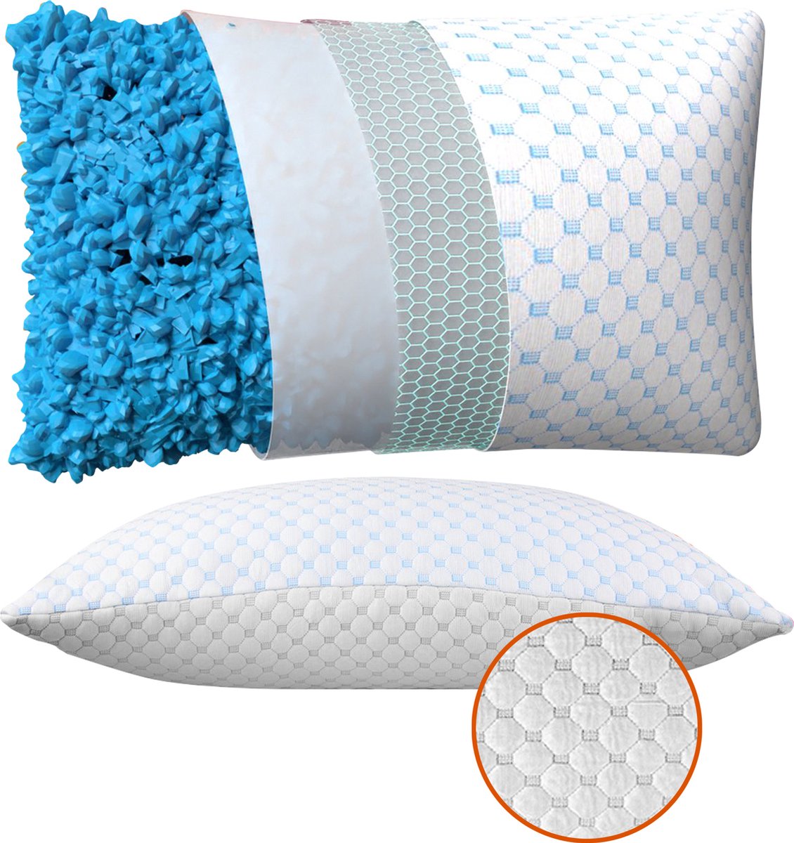 SleepCore® - Traagschuim - Hoofdkussen - Verstelbaar kussen ...