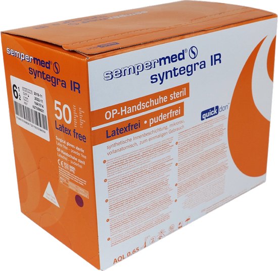 Sempermed Syntegra IR polyisoprene poedervrij, steriel, mt 6.0, 50 paar ...