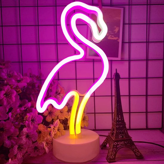 Flamingo Neon LED-Verlichting - Artistieke Slaapkamer en Kinderkamer ...