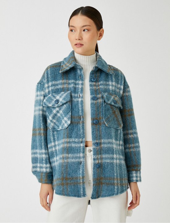 Koton - Blauwe plaid - 34 | bol