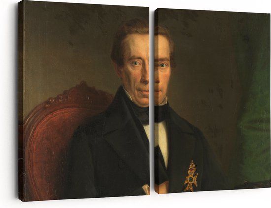 Artaza Canvas Schilderij Tweeluik Johan Rudolf Thorbecke - Johan ...