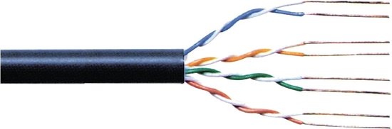 UTP/Netwerkkabel CAT6 grondkabel 50 meter massieve koper kern zwart | bol