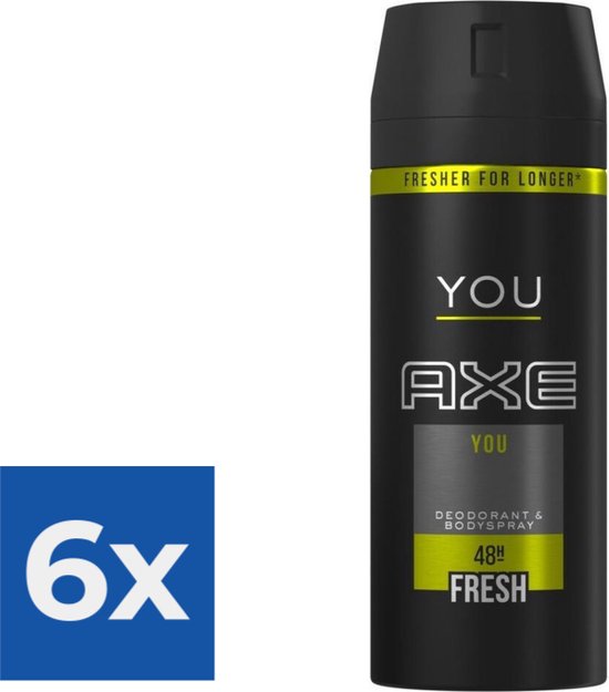 Axe Deodorant YOU All Day Fresh 150ml - Voordeelverpakking 6 stuks | bol