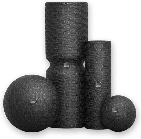 Set Fascia Roller en Fascia Bal, 2 stuks van elk, voor Fascia Training ...