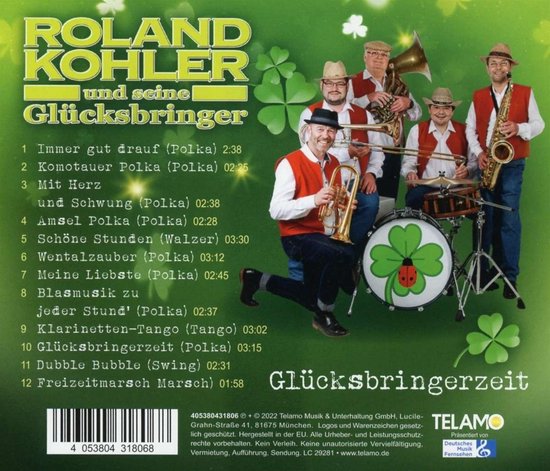 Roland Kohler Und Seine Glücksbringer - Glücksbringerzeit (CD), Roland ...