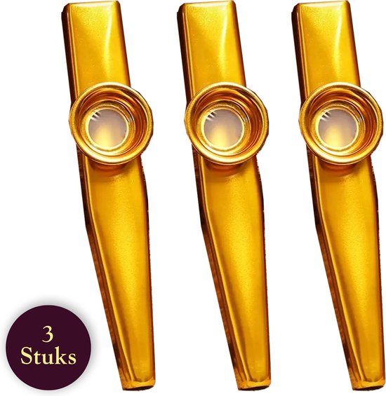 3 Stuks - Kazoo (Goud) - blaasinstrument - Kazoo fluit ...