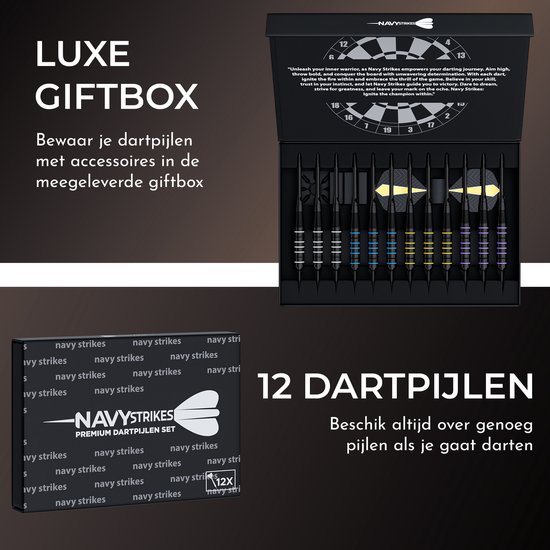 Navy Strikes Dartpijlen Set - 20 22 24 26 Gram - 12 Darts - 21 23 25 27 ...