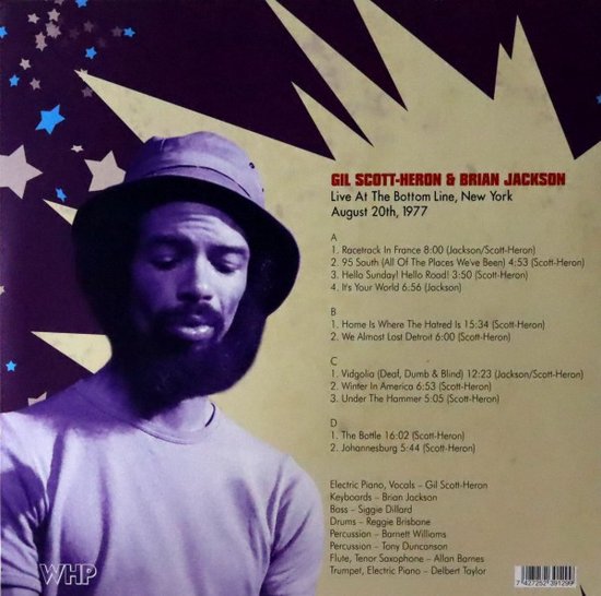 Live at the Bottom Line, New York, August 20th, 1977, Gil Scott-Heron ...