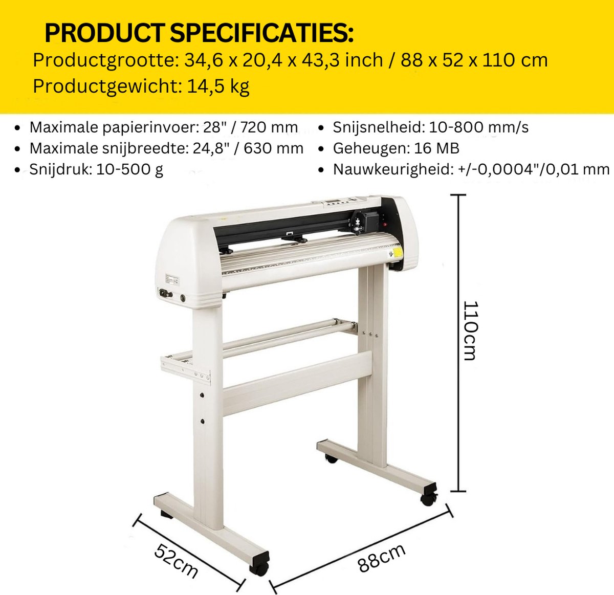 Vevor Snijplotter - Vinyl Snijder Met Standaard - Inclusief Set Van 20 Mesjes - Laag... | bol