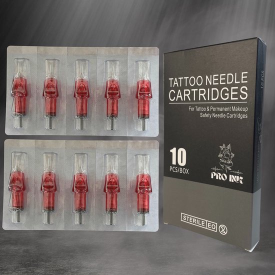 Pro Ink 7RL Tattoo Naalden - 10x Tattoo Cartridges - Liners - Tattoo ...