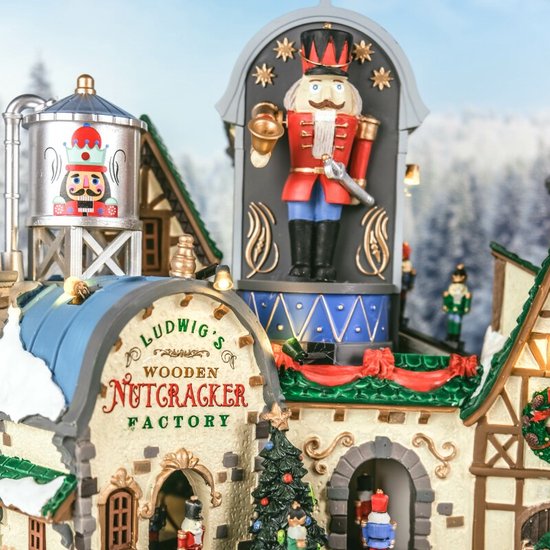 Lemax - 'Ludwig’s Wooden Nutcracker Factory' - Verlicht gebouw met ...