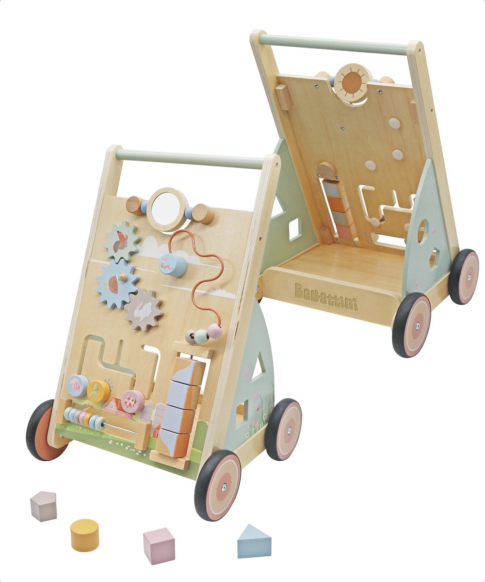 Bellettini® Attivo Loopwagen - Speelgoed 1 jaar - Baby Walker - Green | bol