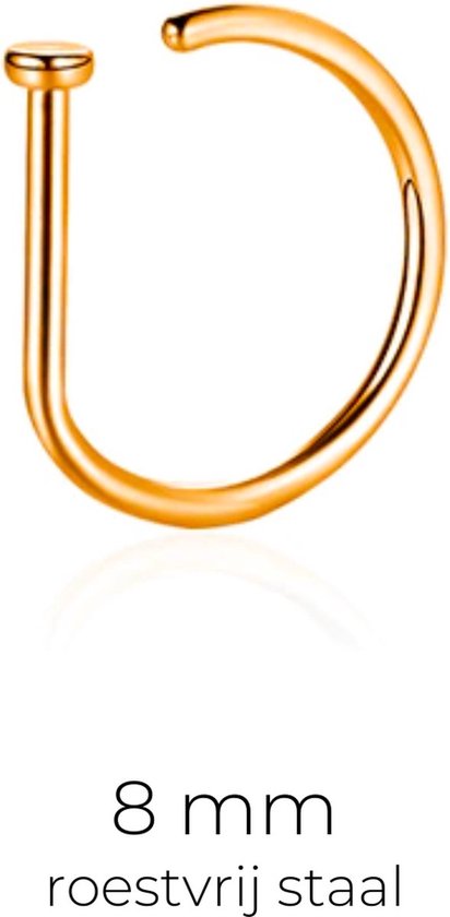 Fake Neuspiercing Goud - Nep Neuspiercing Ringetje - Neus Fake | bol