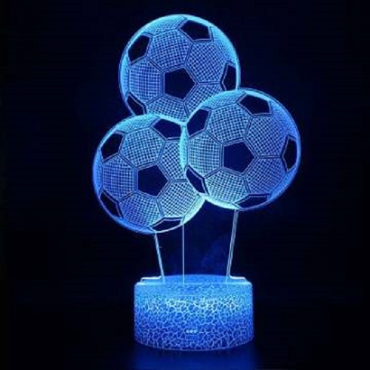 WonderStore© Nachtlamp – 3D LED lamp – Voetbal - 16 kleuren - game ...