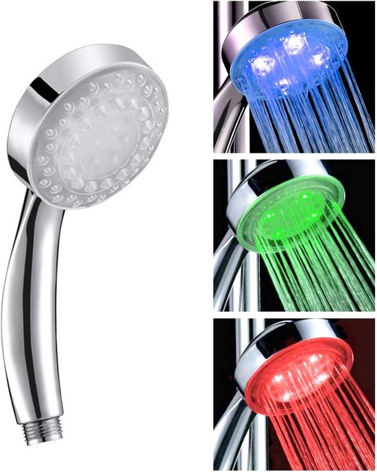 kleurrijke LED water kraan - Led-handdouche, douchekop, led-douchekop ...