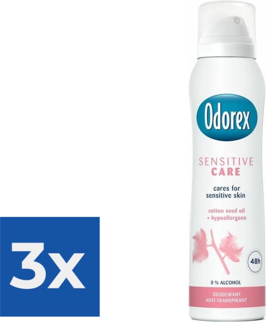 Odorex Deo Spray - Sensitive Care - 150 ml - Voordeelverpakking 3 stuks ...